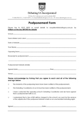 postponementForm - Debating SA Incorporated